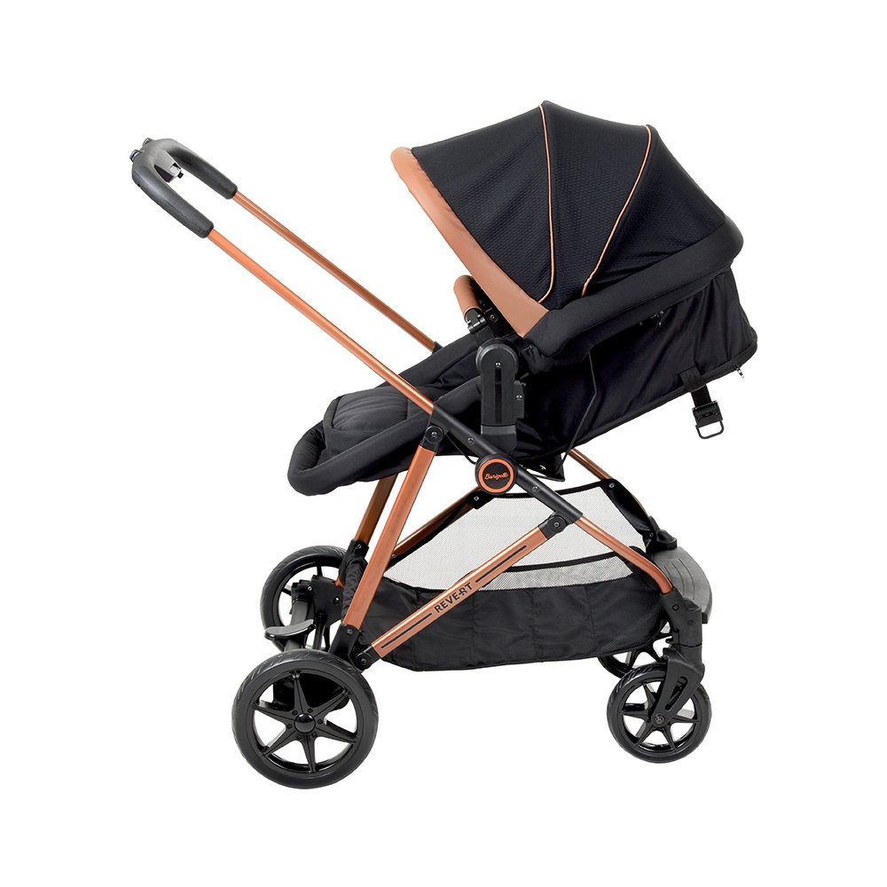 Carrinho de Bebê Burigotto Revert de 0 a 15kg Preto Cobre